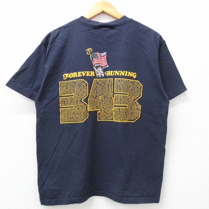 L★古着 半袖 ビンテージ Tシャツ メンズ 00年代 00s 星条旗 コットン クルーネック 紺 &yen;&nbsp;2,400（税込） L★古着 半袖 ビンテージ Tシャツ メンズ 00年代 00s 星条旗 PATRIOTISM コッ...