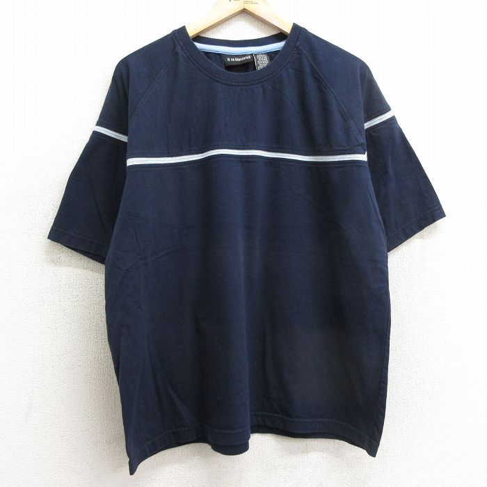 XL★古着 ウィルソン 半袖 ビンテージ Tシャツ メンズ 00年代 00s ビッグロゴ ツートンカラー ラグラン コットン クルーネック 紺他 &yen;&nbsp;3,900（税込） XL★古着 STEVE&BARRYS 半袖 ビンテー...