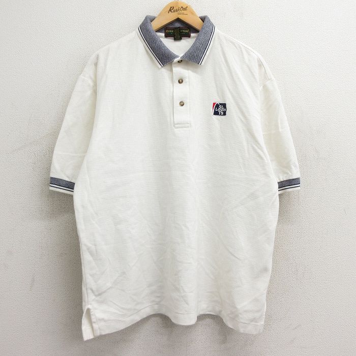 XL★古着 半袖 ポロ シャツ メンズ 00年代 00s 鹿の子 大きいサイズ コットン 白 &yen;&nbsp;3,900（税込） XL★古着 半袖 ポロ シャツ メンズ 00年代 00s オレオ 鹿の子 大きいサイズ コットン 白 &...