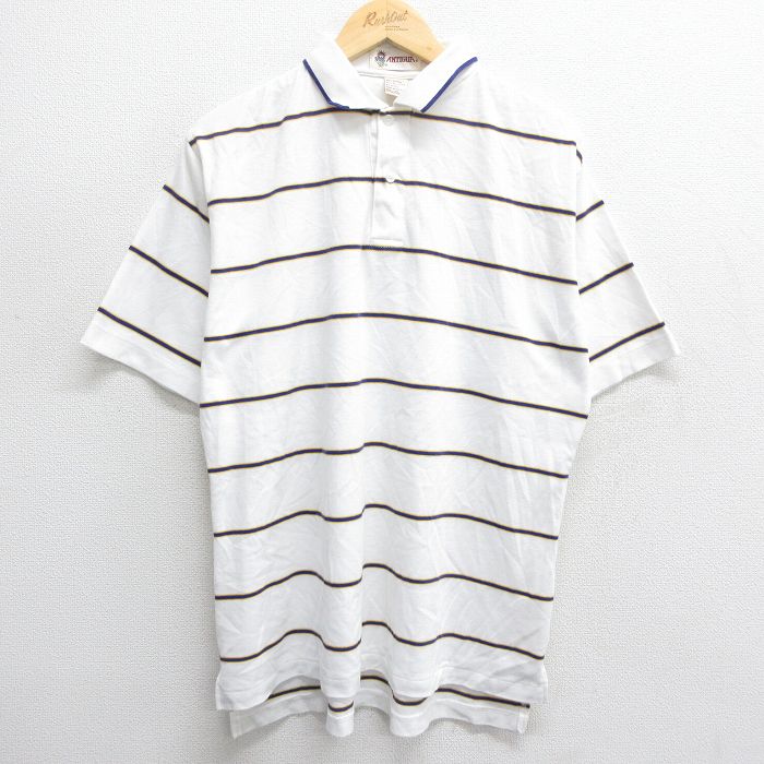 XL★古着 半袖 ポロ シャツ メンズ 00年代 00s クレオラ 大きいサイズ コットン 白他 ボーダー &yen;&nbsp;2,400（税込） XL★古着 半袖 ポロ シャツ メンズ 00年代 00s 総柄 白他 &yen;&nbsp...