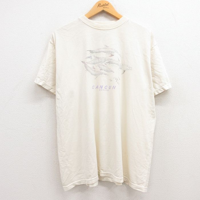 XL★古着 半袖 ビンテージ Tシャツ メンズ 00年代 00s カンクン コットン クルーネック 生成り &yen;&nbsp;1,900（税込） XL★古着 半袖 ビンテージ Tシャツ メンズ 00年代 00s SB 大きいサイズ コッ...