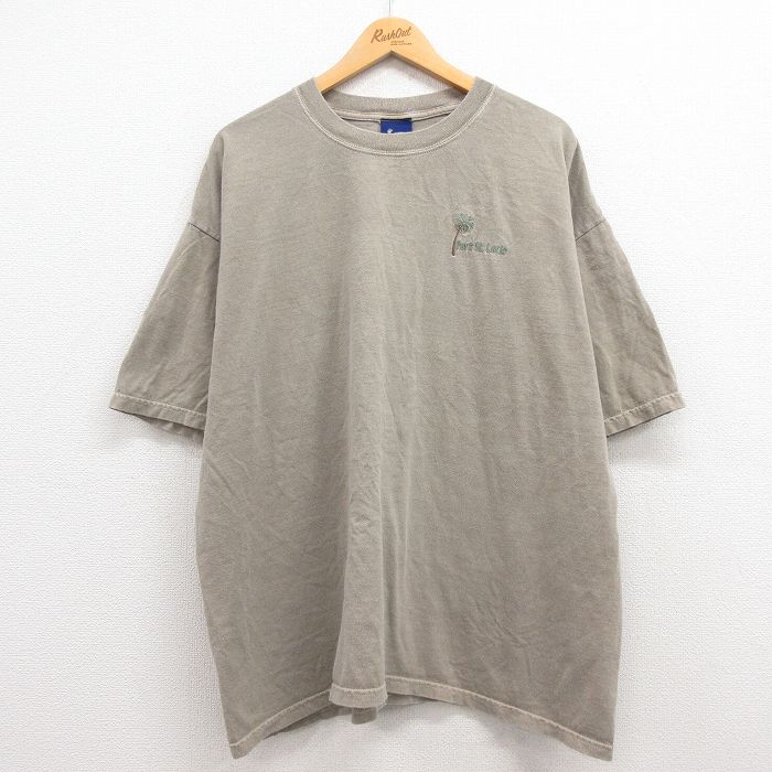 XL★古着 半袖 ビンテージ Tシャツ メンズ 00年代 00s ヤシの木 大きいサイズ コットン クルーネック 緑系 &yen;&nbsp;2,400（税込） XL★古着 半袖 ビンテージ Tシャツ メンズ 00年代 00s ヤシの木 大...