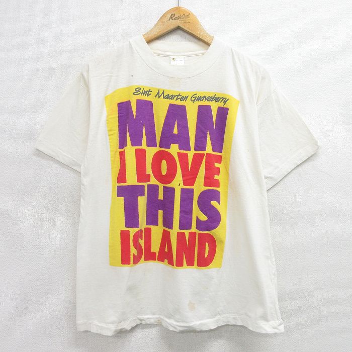 L★古着 半袖 ビンテージ Tシャツ メンズ 90年代 90s コットン クルーネック USA製 白 &yen;&nbsp;2,400（税込） L★古着 半袖 ビンテージ Tシャツ メンズ 90年代 90s ブレーカーズ コットン クルーネ...