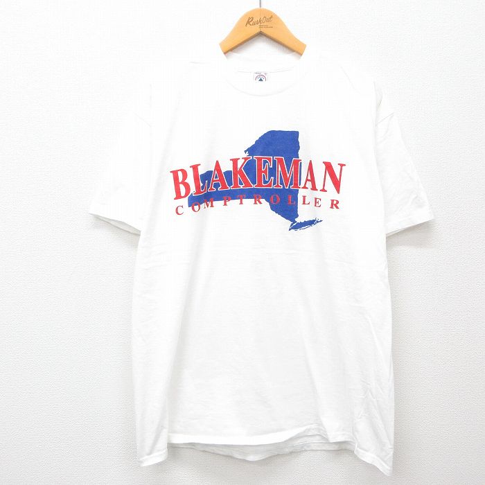 XL★古着 半袖 ビンテージ Tシャツ メンズ 00年代 00s BLAKEMAN 大きいサイズ コットン クルーネック 白 &yen;&nbsp;2,400（税込） XL★古着 半袖 ビンテージ Tシャツ メンズ 00年代 00s 自由の...