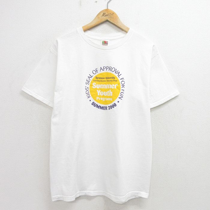 L★古着 フルーツオブザルーム 半袖 ビンテージ Tシャツ メンズ 00年代 00s 音符 コットン クルーネック 白 &yen;&nbsp;2,400（税込） L★古着 フルーツオブザルーム 半袖 ビンテージ Tシャツ メンズ 00年代 ...