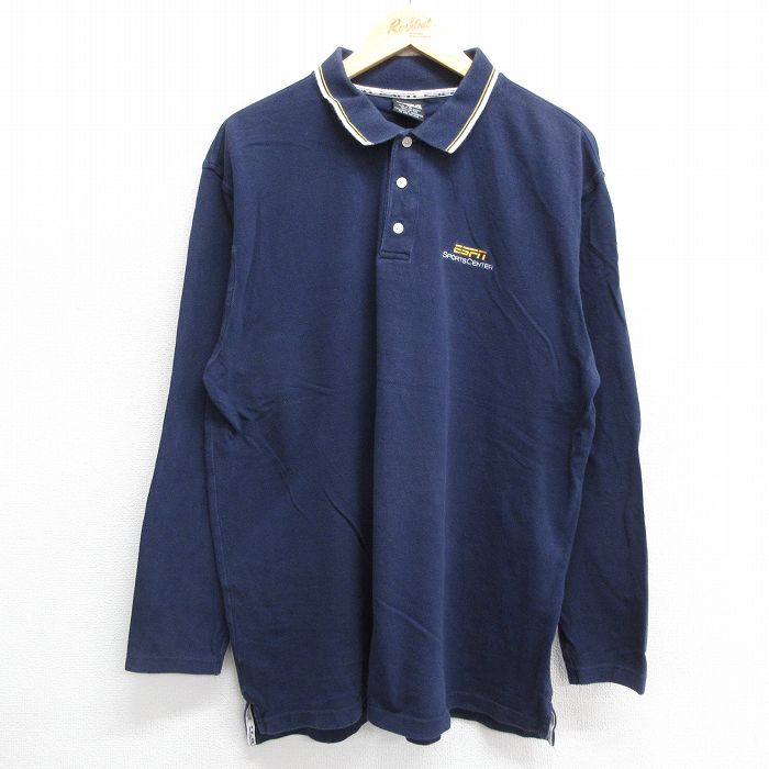 XL★古着 長袖 ポロ シャツ メンズ 90年代 90s 総柄 コットン USA製 紺他 ボーダー &yen;&nbsp;3,900（税込） XL★古着 セントジョンズベイ 長袖 ポロ シャツ メンズ 00年代 00s コットン 紺他 チェ...