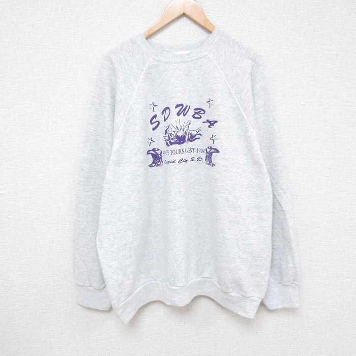 XL★古着 長袖 スウェット メンズ 00年代 00s Symmons 大きいサイズ クルーネック 薄グレー 霜降り &yen;&nbsp;2,400（税込） XL★古着 長袖 スウェット メンズ 00年代 00s USAロゴ 大きいサイズ...