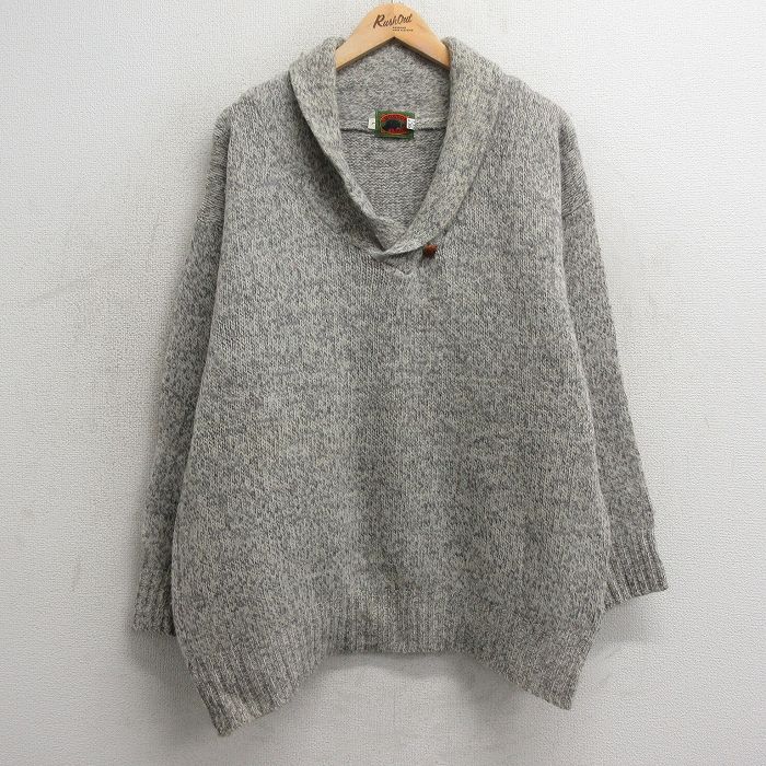 XL★古着 エディーバウアー 長袖 セーター メンズ 90年代 90s 大きいサイズ ウール ショールカラー グレー系 &yen;&nbsp;5,900（税込） XL★古着 エアロポステール 長袖 セーター メンズ 00年代 00s 大きい...