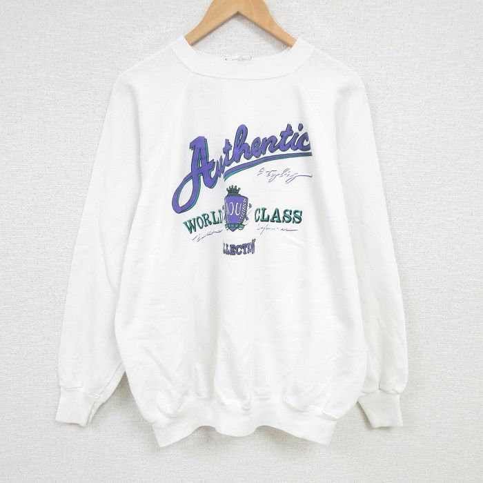 XL★古着 ヘインズ Hanes 長袖 スウェット メンズ 90年代 90s 炎 大きいサイズ クルーネック USA製 白 &yen;&nbsp;2,900（税込） XL★古着 ヘインズ Hanes 長袖 スウェット メンズ 90年代 90...