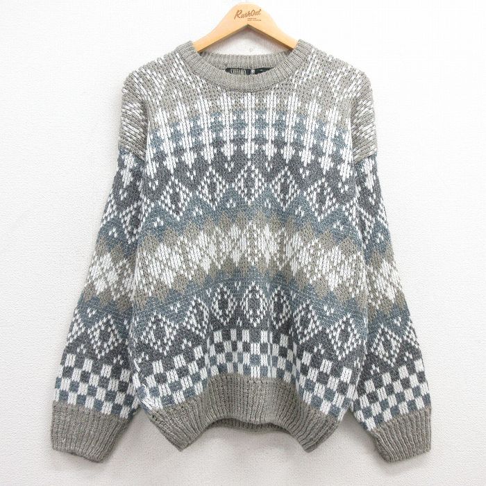 M★古着 長袖 セーター メンズ 90年代 90s クルーネック グレー他 &yen;&nbsp;2,900（税込） M★古着 長袖 セーター メンズ 90年代 90s 3Dニット クルーネック グレー他 &yen;&nbsp;4,900（...