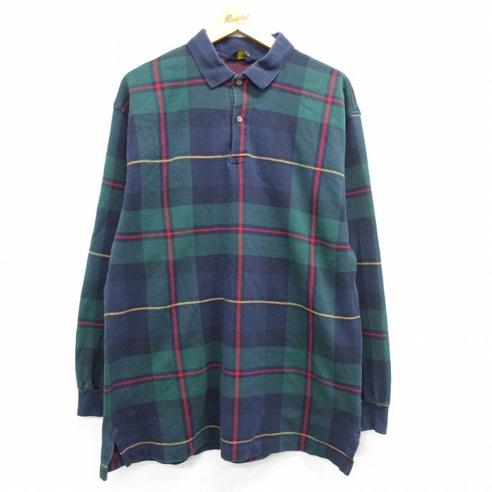 L★古着 ブルックスブラザーズ 長袖 ブランド シャツ メンズ コットン ボタンダウン エンジ他 チェック &yen;&nbsp;3,900（税込） L★古着 ブルックスブラザーズ 長袖 ブランド シャツ メンズ 90年代 90s コットン...