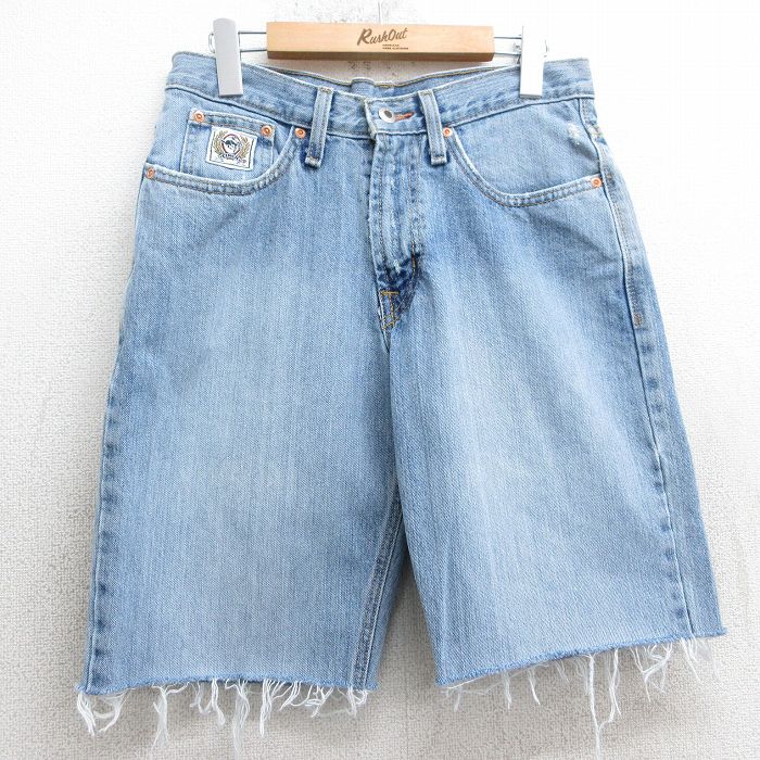 W30★古着 ピューリタン ショート パンツ ショーツ メンズ 00年代 00s コットン 薄紺 &yen;&nbsp;2,400（税込） W30★古着 ラングラー ショート パンツ ショーツ メンズ 00年代 00s コットン 紺 デニム...