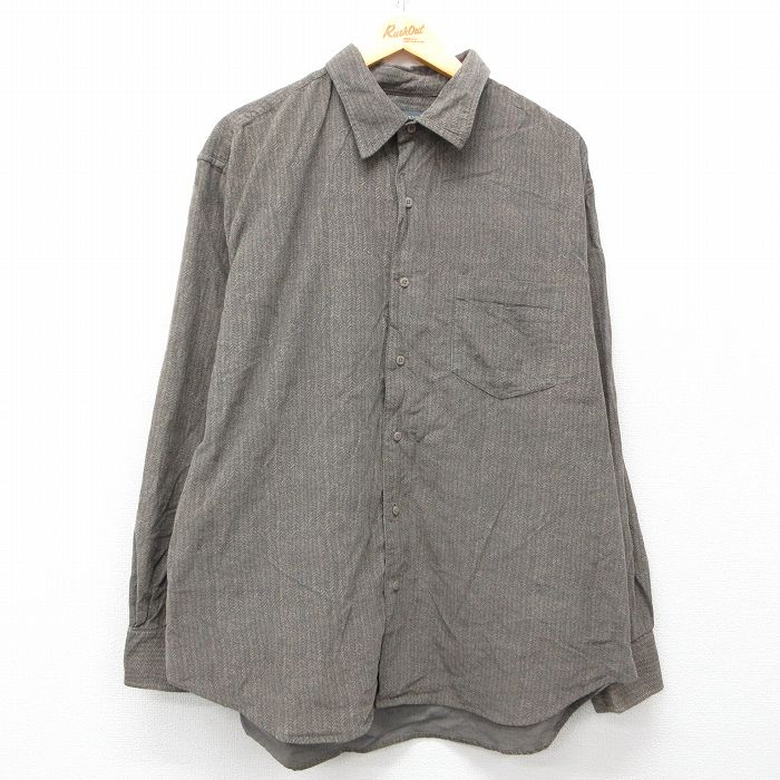 XL★古着 グラミチ 長袖 シャツ メンズ 90年代 90s コーデュロイ 大きいサイズ ロング丈 コットン USA製 茶系 &yen;&nbsp;7,900（税込） XL★古着 長袖 シャツ メンズ コーデュロイ 大きいサイズ ロング丈 ...
