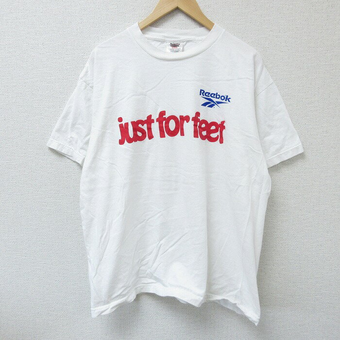 XL★古着 リーボック 半袖 ビンテージ Tシャツ メンズ 00年代 00s ビッグロゴ コットン クルーネック 白 &yen;&nbsp;4,900（税込） XL★古着 リーボック 半袖 ビンテージ Tシャツ メンズ 00年代 00s ワ...