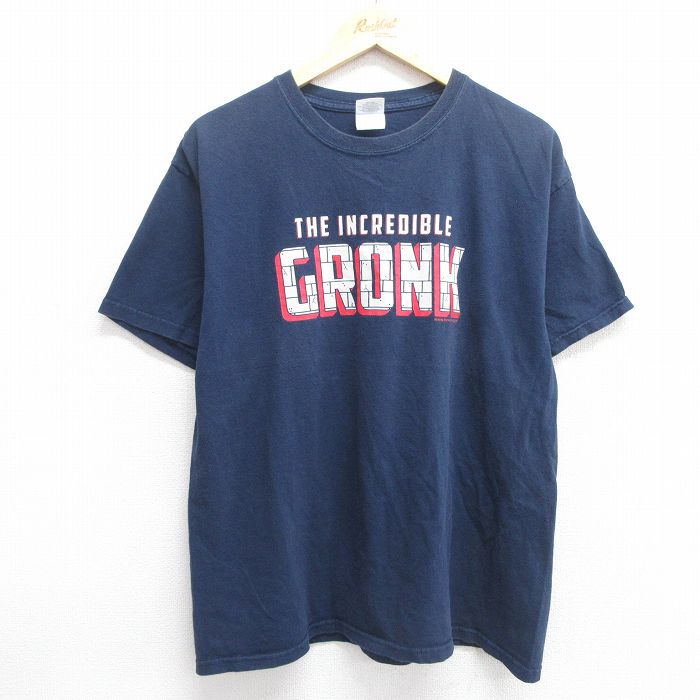 L★古着 半袖 ビンテージ Tシャツ メンズ 00年代 00s NFL ニューイングランドペイトリオッツ ロブグロンコウスキー 87 コットン クルーネック 紺 アメフト スーパーボウル &yen;&nbsp;2,400（税込） L★古着 ...
