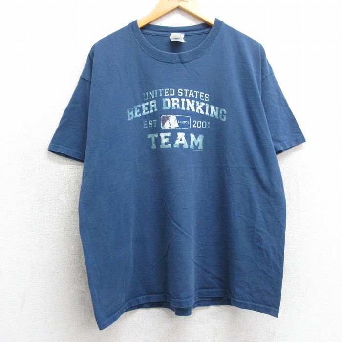 XL★古着 半袖 ビンテージ Tシャツ メンズ 00年代 00s 釣り コットン クルーネック 紺 &yen;&nbsp;3,900（税込） XL★古着 半袖 ビンテージ Tシャツ メンズ 00年代 00s USオープン コットン クルーネ...