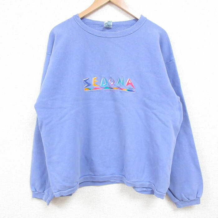 L★古着 長袖 スウェット メンズ 90年代 90s ブラックバス 刺繍 クルーネック USA製 薄紺 &yen;&nbsp;3,900（税込） L★古着 長袖 スウェット メンズ 90年代 90s アリゾナ 刺繍 クルーネック USA製 ...