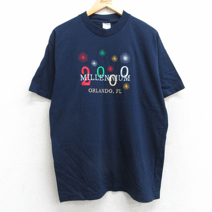 L★古着 半袖 ビンテージ Tシャツ メンズ 00年代 00s 子供 刺繍 コットン クルーネック 紺 &yen;&nbsp;2,400（税込） L★古着 半袖 ビンテージ Tシャツ メンズ 00年代 00s ワシントンDC 刺繍 コットン...