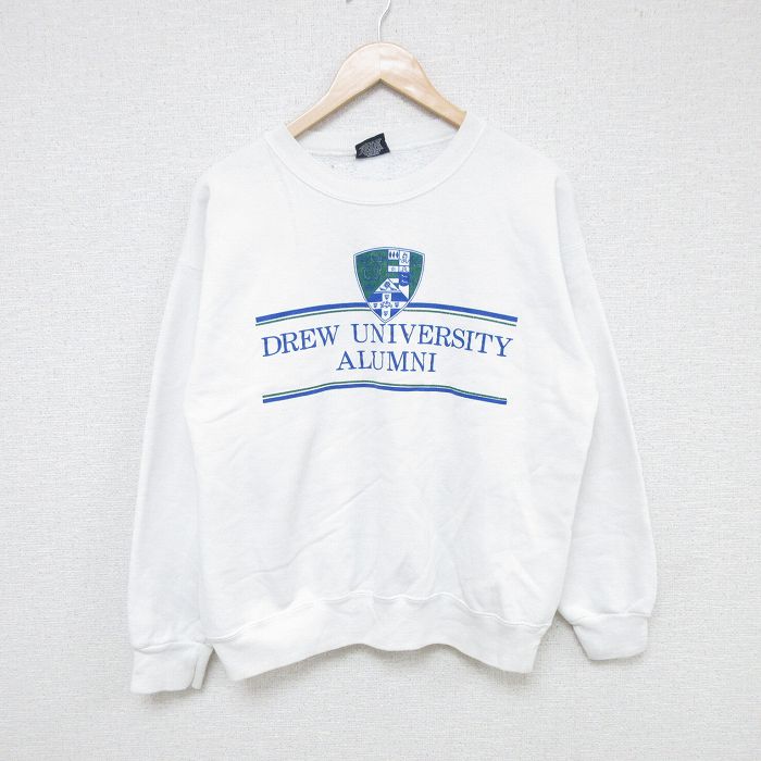 L★古着 長袖 スウェット メンズ 90年代 90s シカ クルーネック USA製 白 &yen;&nbsp;4,900（税込） L★古着 長袖 スウェット メンズ 90年代 90s チェリーフェスティバル クルーネック 白 &yen;&n...