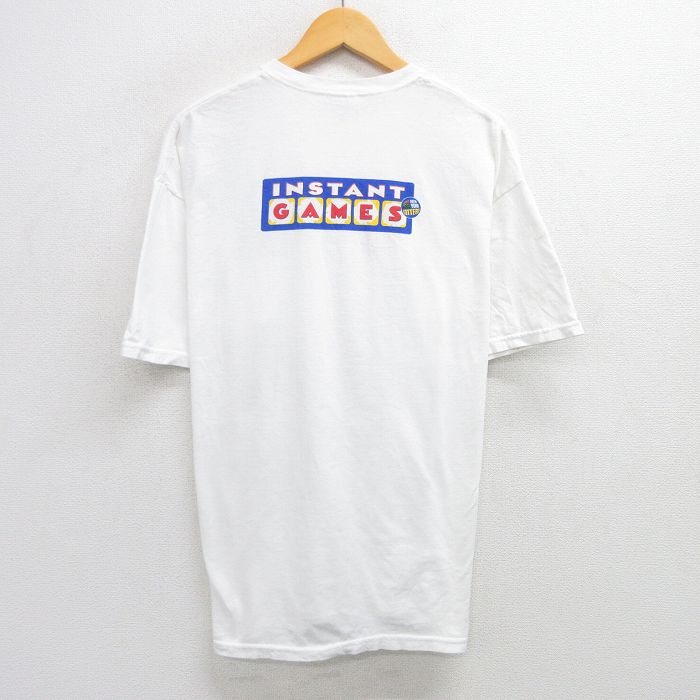 XL★古着 半袖 ビンテージ Tシャツ メンズ 00年代 00s INSTANT GAMES 大きいサイズ コットン クルーネック 白 &yen;&nbsp;3,900（税込） XL★古着 半袖 ビンテージ Tシャツ メンズ 00年代 00...