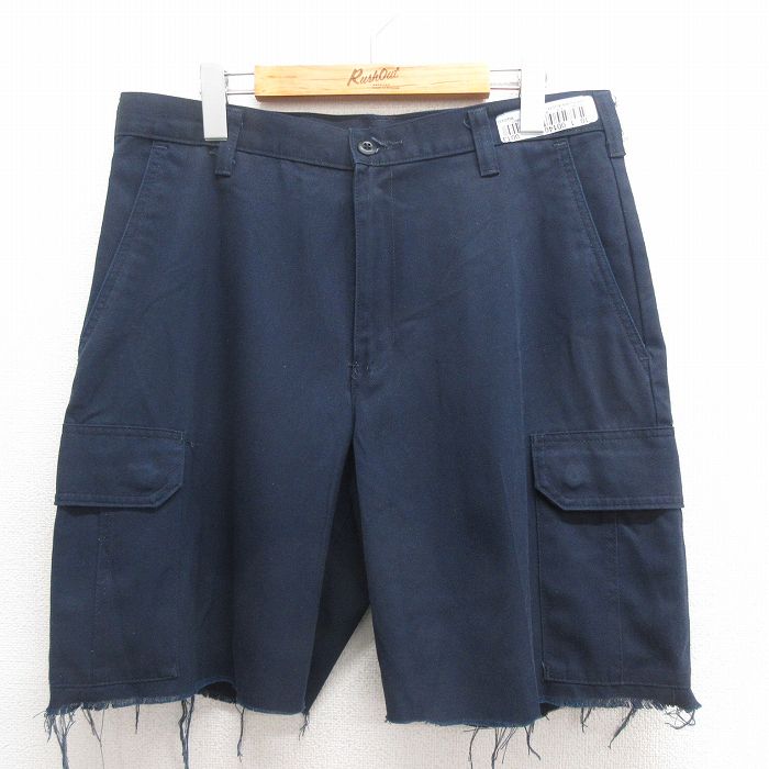 W33★古着 ショート ワーク パンツ ショーツ メンズ 80年代 80s 紺 &yen;&nbsp;2,400（税込） W33★古着 ショート カーゴ パンツ ショーツ メンズ 00年代 00s コットン 紺 デニム &yen;&nbsp...