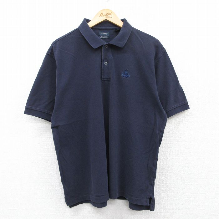 XL★古着 IZOD 半袖 ポロ シャツ メンズ 90年代 90s ワンポイントロゴ 鹿の子 大きいサイズ コットン 緑系 &yen;&nbsp;2,400（税込） XL★古着 IZOD 半袖 ポロ シャツ メンズ 90年代 90s ワンポ...