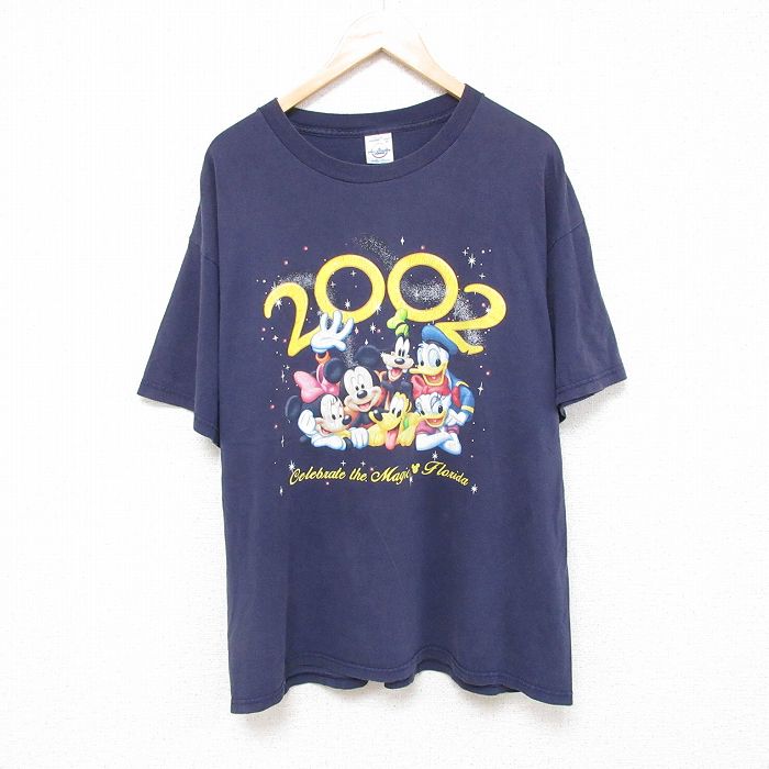 XL★古着 半袖 ビンテージ Tシャツ メンズ 00年代 00s ディズニー ミッキー コットン クルーネック 紺 &yen;&nbsp;2,400（税込） XL★古着 半袖 ビンテージ Tシャツ メンズ 00年代 00s ディズニー ミッ...