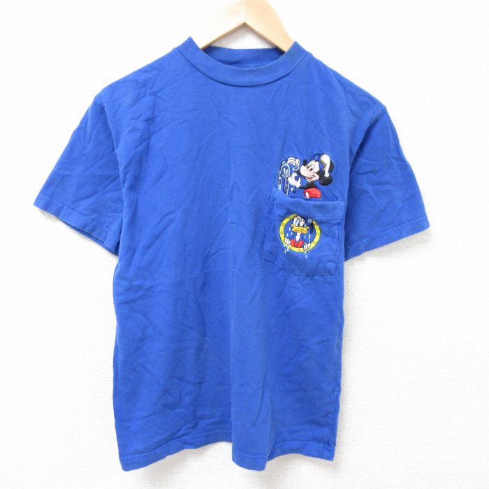 M★古着 半袖 ビンテージ Tシャツ メンズ 00年代 00s ディズニー ミッキー ドナルド 刺繍 胸ポケット付き クルーネック 赤 &yen;&nbsp;3,900（税込） M★古着 半袖 ビンテージ Tシャツ メンズ 90年代 90s...