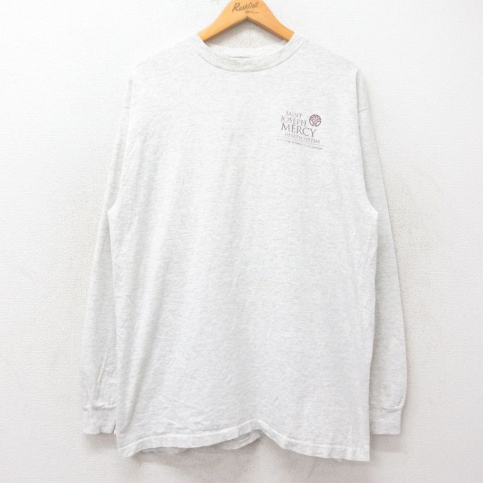 XL★古着 長袖 ビンテージ Tシャツ メンズ 90年代 90s UTAH コットン クルーネック USA製 薄グレー 霜降り &yen;&nbsp;3,900（税込） XL★古着 リーボック 長袖 ビンテージ Tシャツ メンズ 90年代 ...