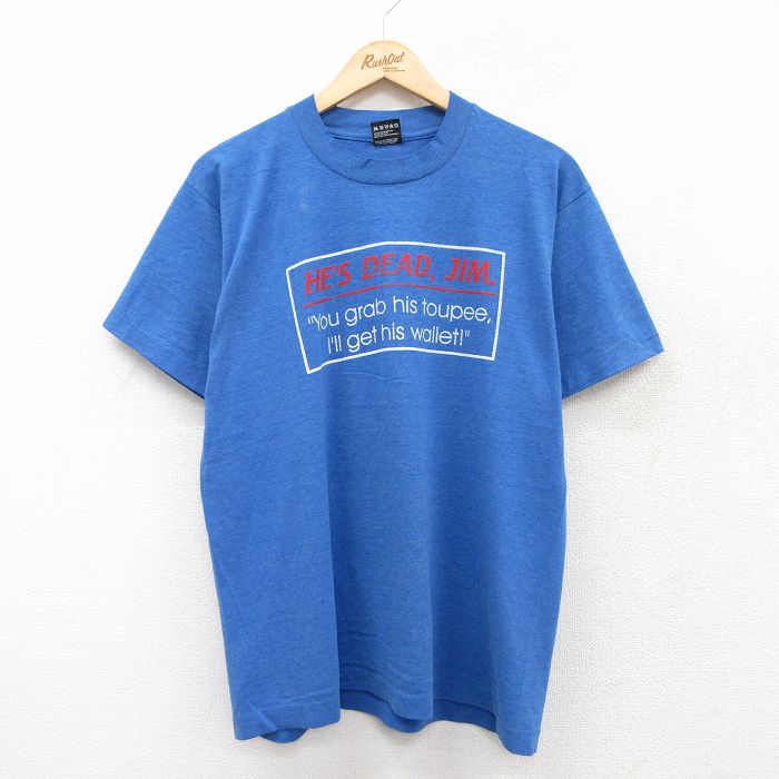 L★古着 フルーツオブザルーム 半袖 ビンテージ Tシャツ メンズ 90年代 90s ゴールド クルーネック USA製 青 霜降り &yen;&nbsp;2,400（税込） L★古着 フルーツオブザルーム 半袖 ビンテージ Tシャツ メンズ...