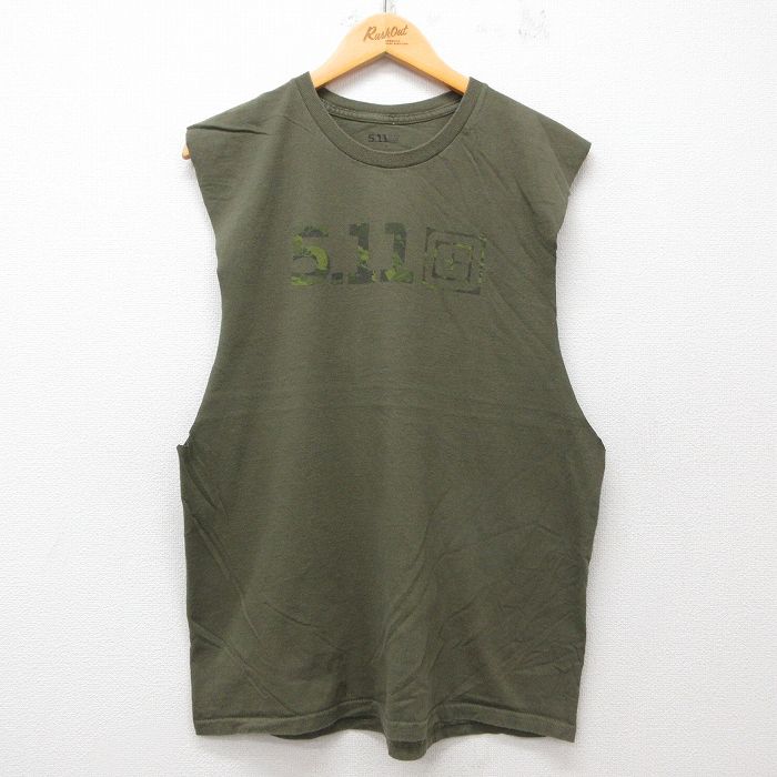 L★古着 ラングラー ノースリーブ Tシャツ メンズ 胸ポケット付き コットン クルーネック 緑 &yen;&nbsp;2,400（税込） L★古着 バンズ VANS ノースリーブ Tシャツ メンズ ビッグロゴ コットン クルーネック エン...