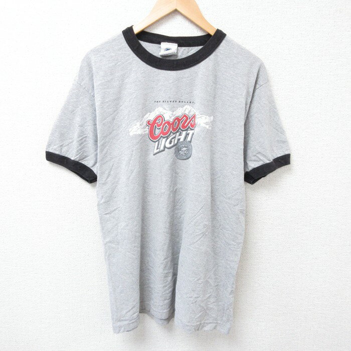 L★古着 半袖 ビンテージ Tシャツ メンズ 00年代 00s JBL HOOPS バスケットボール クルーネック グレー 霜降り リンガー &yen;&nbsp;2,400（税込） L★古着 半袖 ビンテージ Tシャツ メンズ 00年代 ...