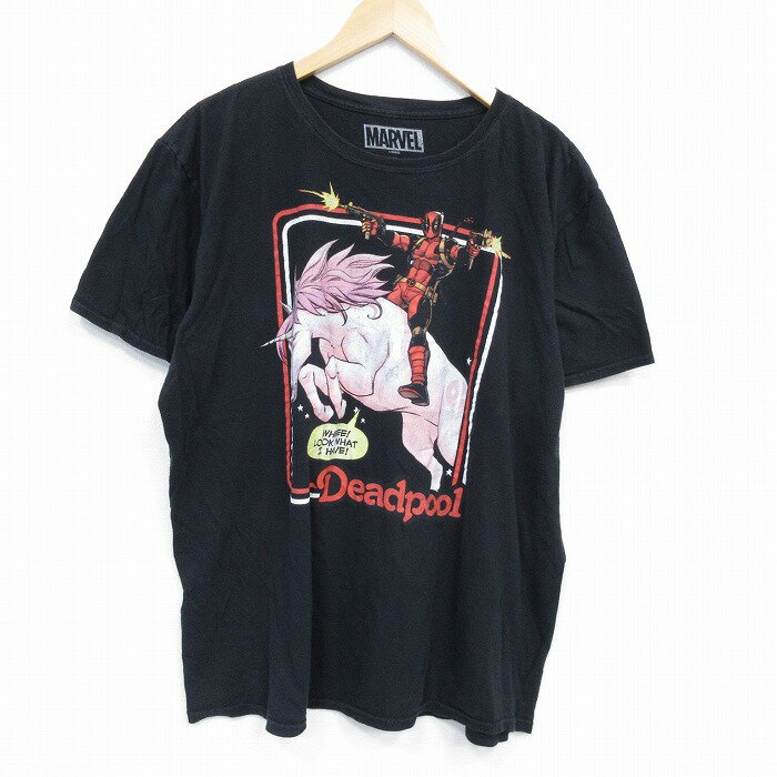 XL★古着 半袖 Tシャツ メンズ マーベル デッドプール 大きいサイズ コットン クルーネック 黒 &yen;&nbsp;3,900（税込） XL★古着 半袖 Tシャツ メンズ マーベル デッドプール 大きいサイズ コットン クルーネック...