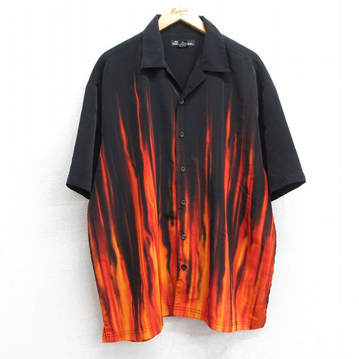 XL★古着 no boundaries 半袖 シャツ メンズ 00年代 00s ドラゴン コットン 開襟 オープンカラー 黒他 &yen;&nbsp;5,900（税込） XL★古着 no boundaries 半袖 シャツ メンズ 00年代...