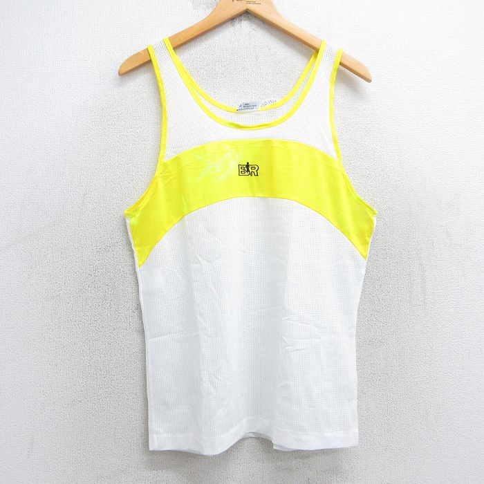 M★古着 ビンテージ タンクトップ メンズ 90年代 90s BR メッシュ地 クルーネック USA製 デッドストック 白他 &yen;&nbsp;2,400（税込） M★古着 チャンピオン champion ビンテージ タンクトップ メン...