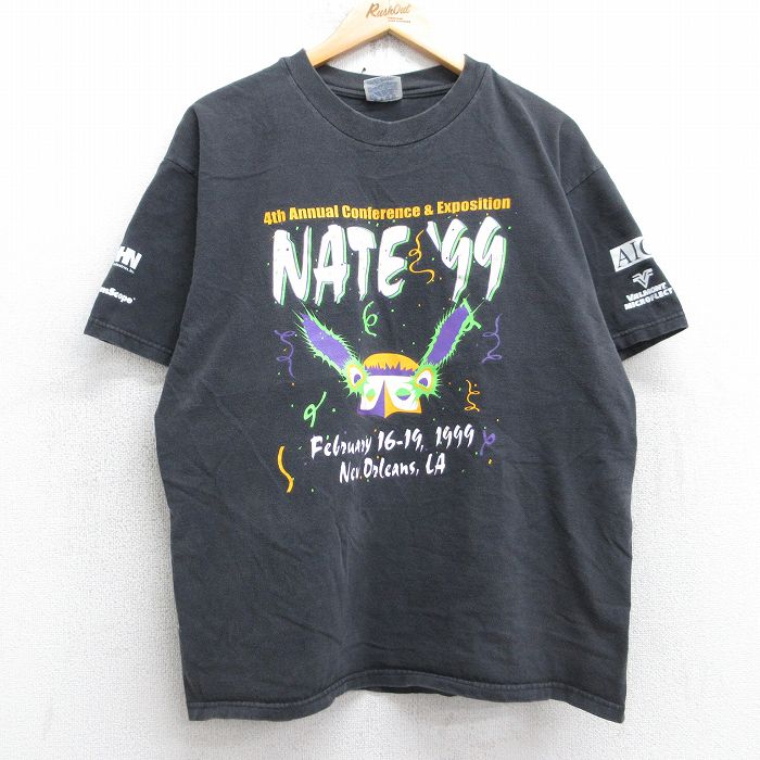 L★古着 ヘインズ 半袖 ビンテージ Tシャツ メンズ 90年代 90s HALLOWEEN コットン クルーネック 黒 &yen;&nbsp;3,900（税込） L★古着 ヘインズ 半袖 ビンテージ Tシャツ メンズ 90年代 90s マ...
