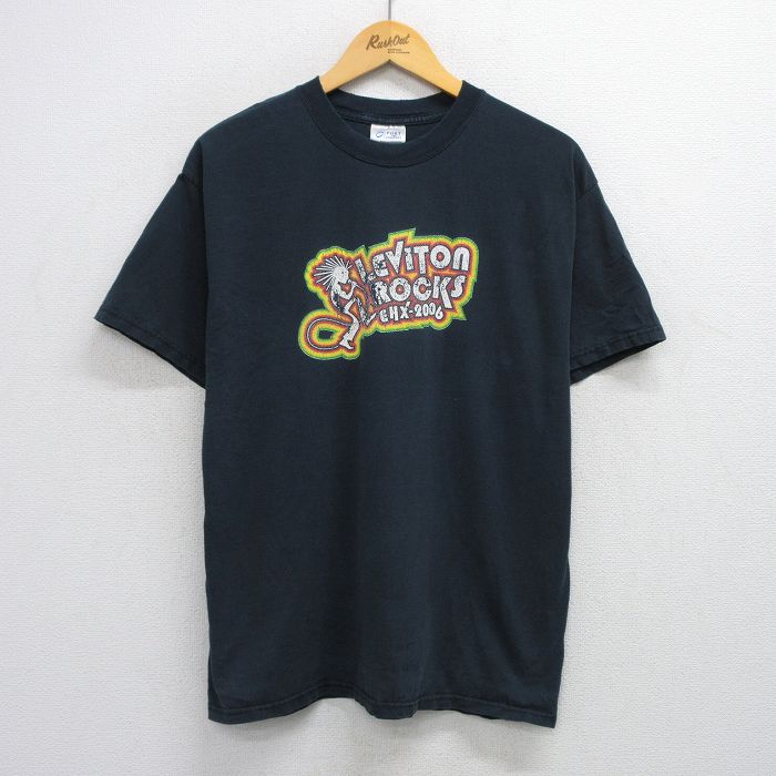 L★古着 半袖 ビンテージ Tシャツ メンズ 00年代 00s コットン クルーネック 黒 &yen;&nbsp;2,400（税込） L★古着 半袖 ビンテージ Tシャツ メンズ 00年代 00s コットン クルーネック 黒 &yen;&n...