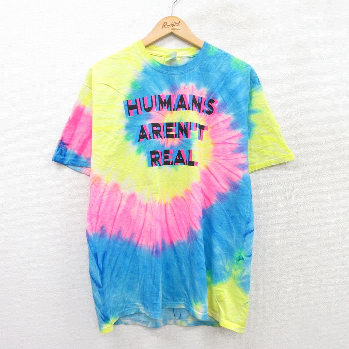 L★古着 半袖 ビンテージ Tシャツ メンズ 00年代 00s ピースマーク コットン クルーネック 黄他 タイダイ &yen;&nbsp;2,400（税込） L★古着 半袖 ビンテージ Tシャツ メンズ 00年代 00s アリゾナ コット...