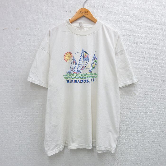 XL★古着 半袖 ビンテージ Tシャツ メンズ 00年代 00s ヨット 大きいサイズ コットン クルーネック 白 &yen;&nbsp;2,400（税込） XL★古着 半袖 ビンテージ Tシャツ メンズ 00年代 00s 00年代 00s...