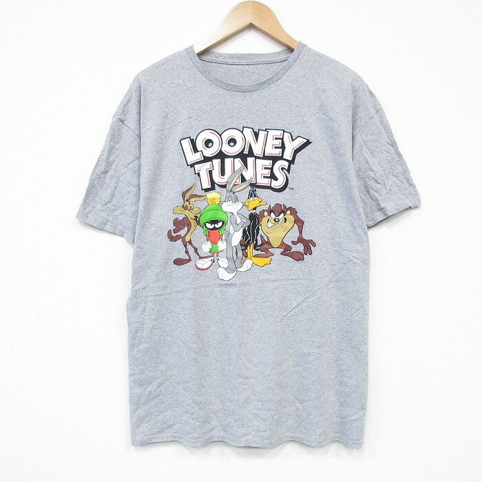 XL★古着 半袖 Tシャツ メンズ ルーニーテューンズ タズ マービンザマーシャン 大きいサイズ クルーネック 赤 &yen;&nbsp;2,900（税込） XL★古着 半袖 Tシャツ メンズ ルーニーテューンズ スペーズジャム タズ クル...