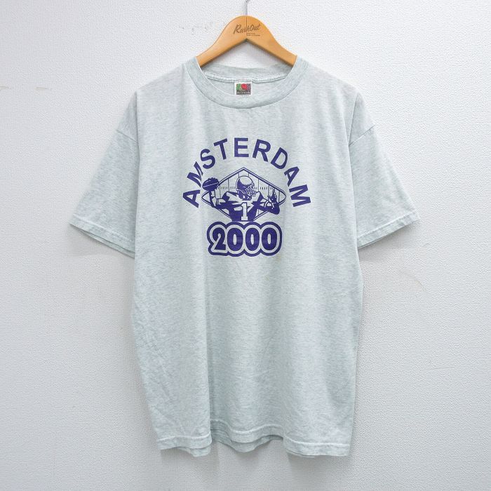 XL★古着 フルーツオブザルーム 半袖 ビンテージ Tシャツ メンズ 00年代 00s 薄グレー 霜降り &yen;&nbsp;3,900（税込） XL★古着 フルーツオブザルーム 半袖 ビンテージ Tシャツ メンズ 00年代 00s リト...