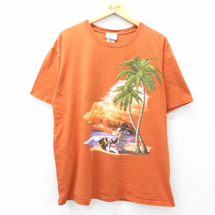 XL★古着 半袖 ビンテージ Tシャツ メンズ 00年代 00s ディズニー ミッキー 刺繍 大きいサイズ コットン クルーネック 薄緑 &yen;&nbsp;3,900（税込） XL★古着 半袖 ビンテージ Tシャツ メンズ 00年代 0...