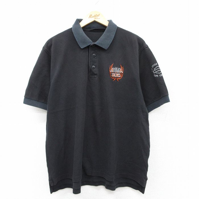 XL★古着 半袖 ポロ シャツ メンズ 00年代 00s HEWLETT 鹿の子 大きいサイズ コットン 黒 &yen;&nbsp;2,400（税込） XL★古着 半袖 ポロ シャツ メンズ 00年代 00s THE BELFREY 鹿の子...