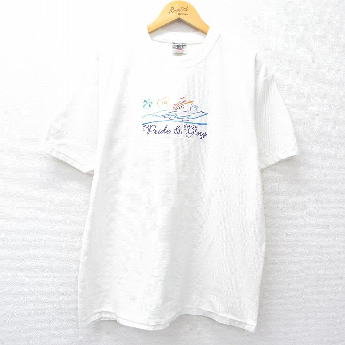 XL★古着 オニータ ONEITA 半袖 ビンテージ Tシャツ メンズ 90年代 90s ビーチバレーボール コットン クルーネック 白 &yen;&nbsp;3,900（税込） XL★古着 オニータ ONEITA 半袖 ビンテージ Tシャ...