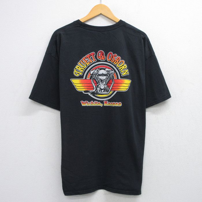 XL★古着 半袖 ビンテージ Tシャツ メンズ 80年代 80s エンジン TRUETT&OSBORN 胸ポケット付き 大きいサイズ クルーネック 黒 &yen;&nbsp;4,900（税込） XL★古着 半袖 ビンテージ Tシャツ メンズ...