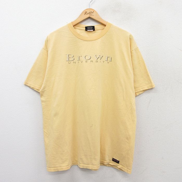 XL★古着 半袖 ビンテージ Tシャツ メンズ 90年代 90s 胸ポケット付き 大きいサイズ コットン クルーネック 黄 &yen;&nbsp;2,900（税込） XL★古着 ジャンスポーツ 半袖 ビンテージ Tシャツ メンズ 90年代 ...