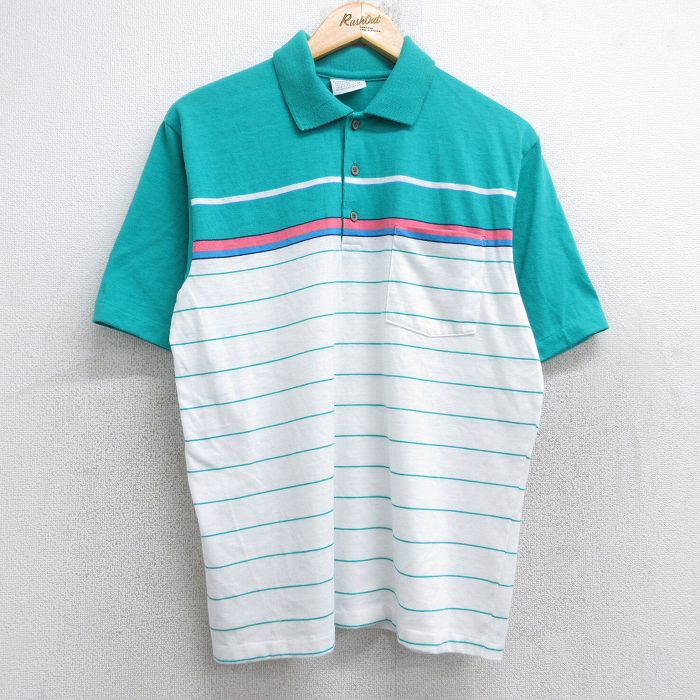 M★古着 半袖 ポロ シャツ メンズ 90年代 90s 青緑他 ボーダー &yen;&nbsp;3,900（税込） M★古着 半袖 ポロ シャツ メンズ 90年代 90s USA製 薄黄他 ボーダー &yen;&nbsp;2,400（税込）...