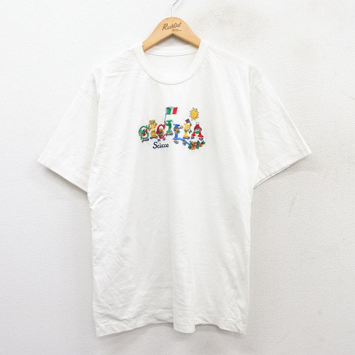 L★古着 半袖 ビンテージ Tシャツ メンズ 90年代 90s バンコク 刺繍 コットン クルーネック 白 &yen;&nbsp;3,900（税込） L★古着 ヘインズ 半袖 ビンテージ Tシャツ メンズ 90年代 90s ゴルフ 刺繍 ク...