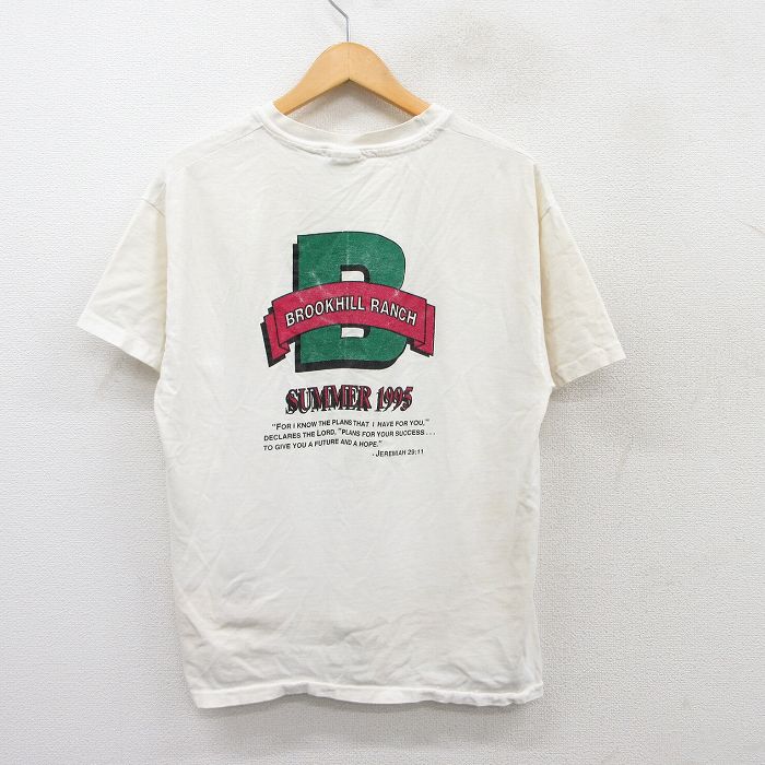 L★古着 ヘインズ 半袖 ビンテージ Tシャツ メンズ 90年代 90s チアリーディング コットン クルーネック USA製 白 &yen;&nbsp;2,400（税込） L★古着 ヘインズ 半袖 ビンテージ Tシャツ メンズ 90年代 9...