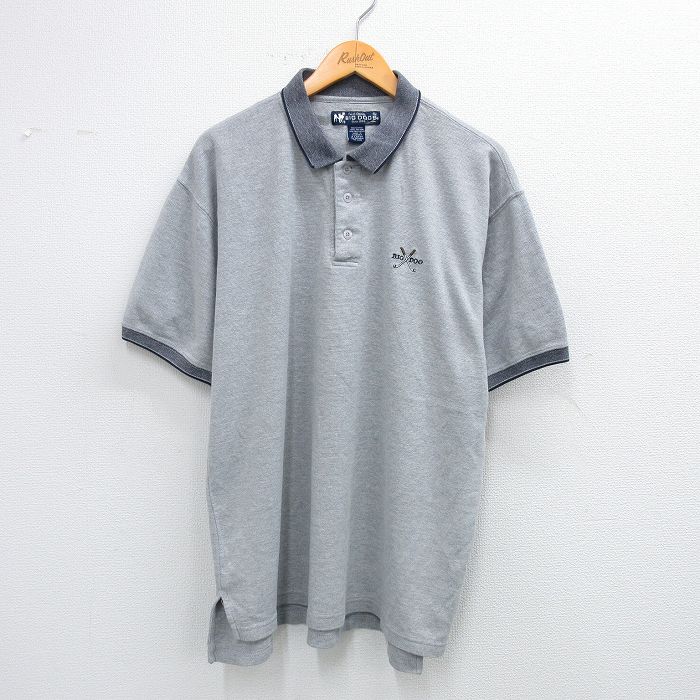XL★古着 ビッグドッグス BIGDOGS 半袖 ポロ シャツ メンズ 00年代 00s ワンポイントロゴ ゴルフ コットン グレー 霜降り &yen;&nbsp;2,900（税込） XL★古着 ビッグドッグス 半袖 ポロ シャツ メンズ ...
